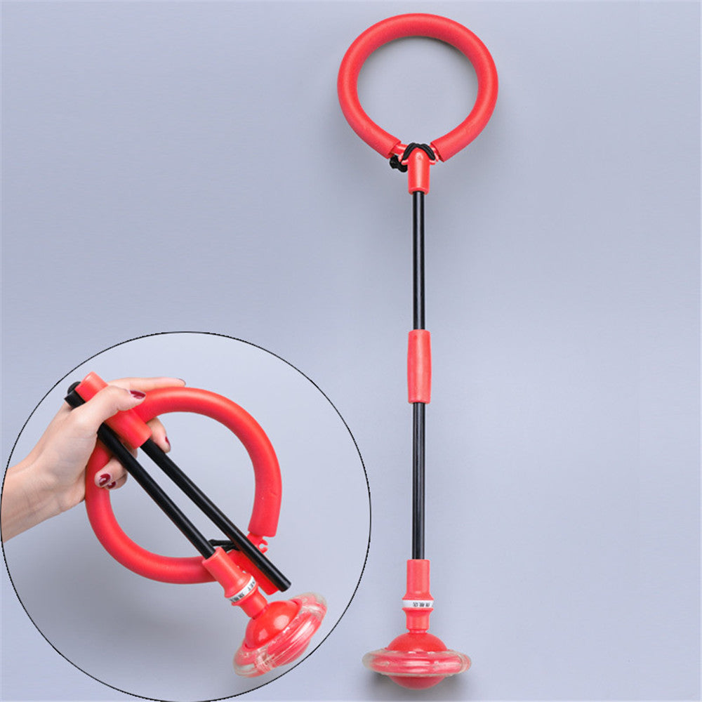 Foldable Children's One-legged Jumping Ball With Sponge Ring Colorful