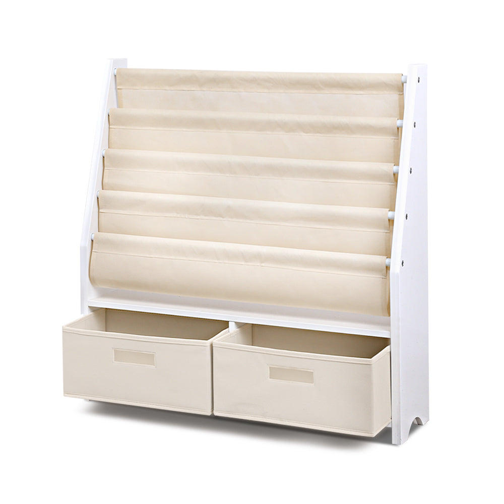 Kids Bookshelf Wooden Bookcase Children Toy Organiser Display Rack Kee