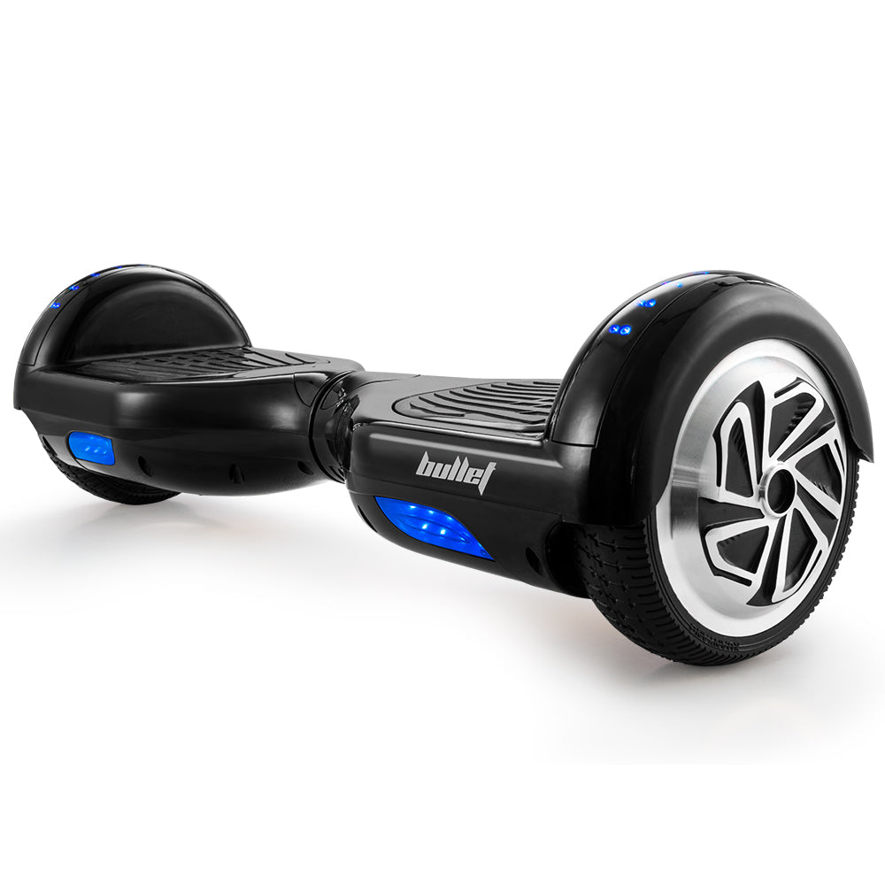 BULLET Gen III Hoverboard Scooter 6.5" Wheels, Colour LED Lighting, Ca