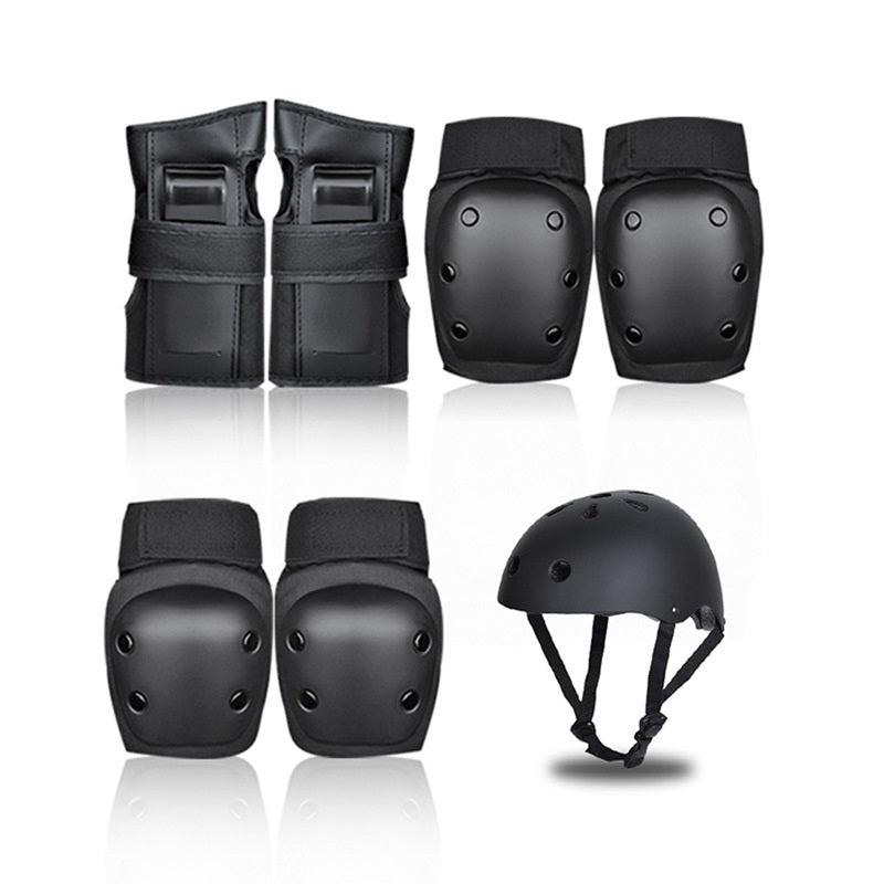 Scooter Protective Gear with Knee Elbow Pads Wrist Guards Helmet for K